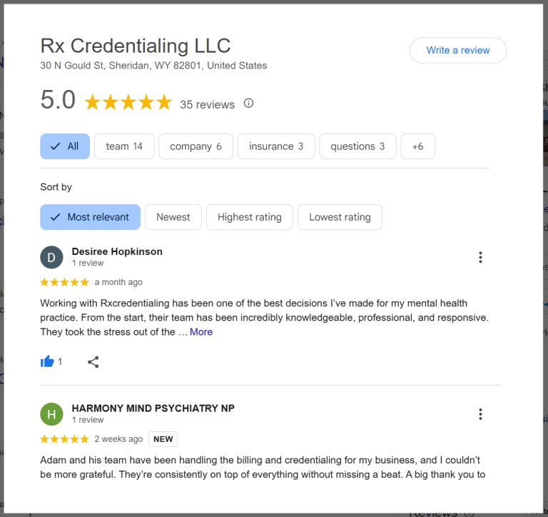 INSURANCE CREDENTIALING SERVICE FOR PHYSICIANS